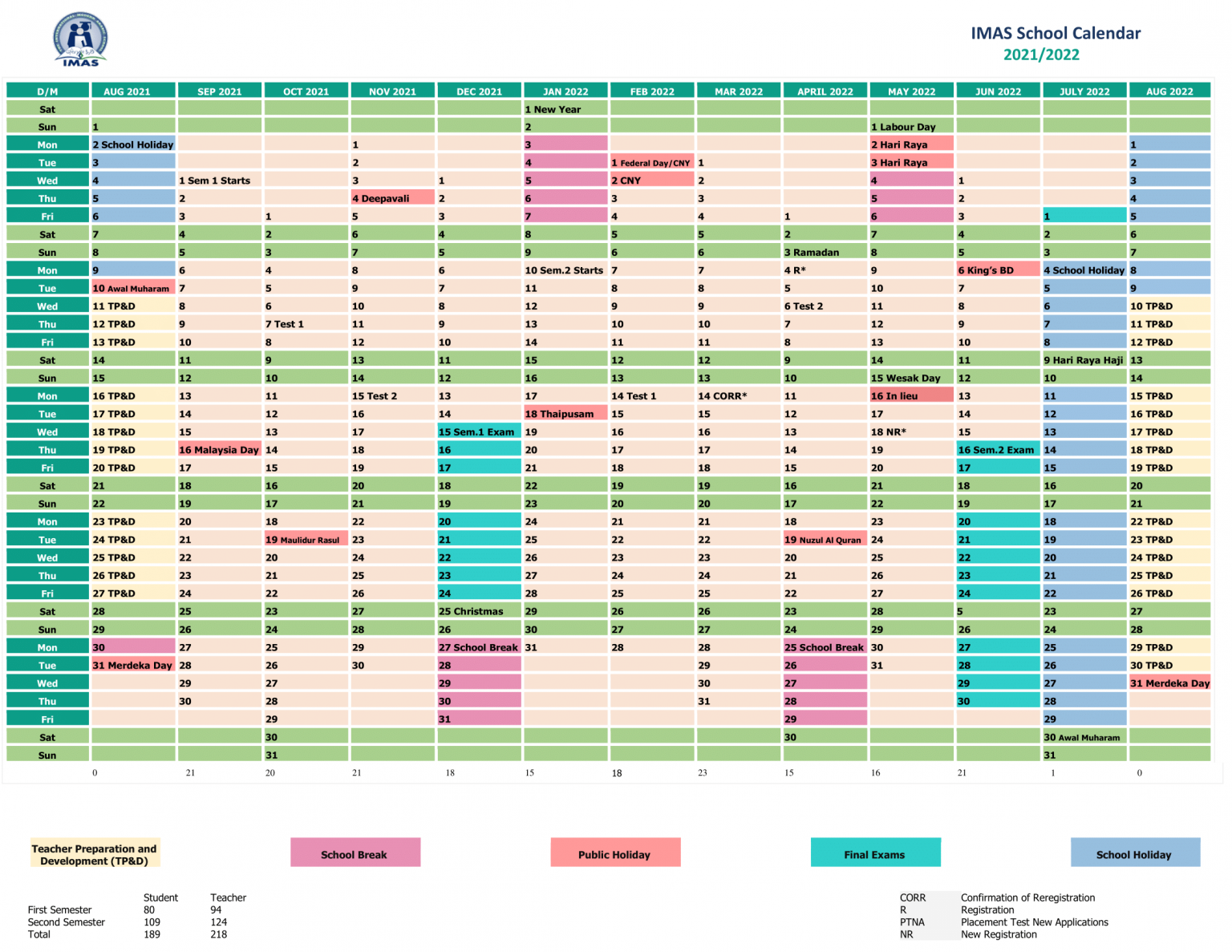 Academic Calendar | IMAS